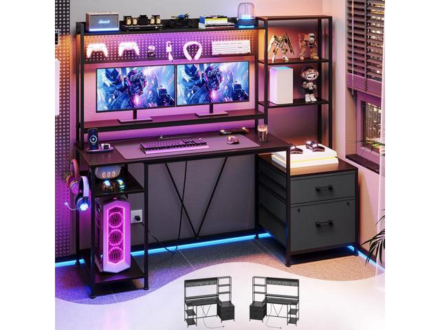 Click here for Gaming Desk with Hutch  65in Reversible Computer D... prices