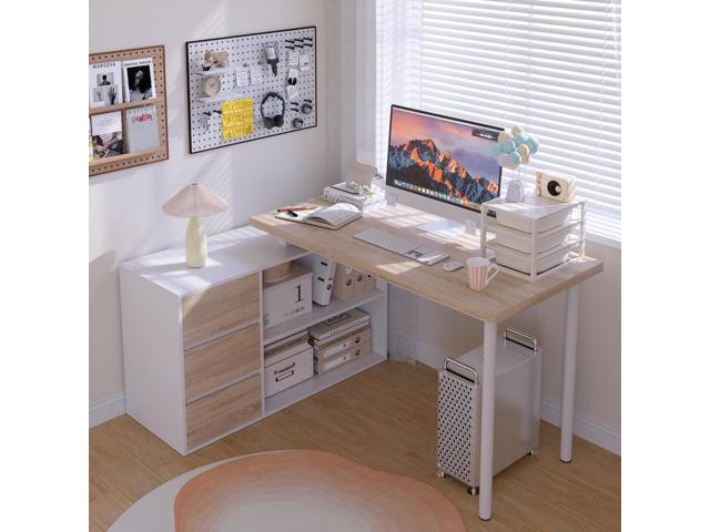 Click here for Home Office Computer Desk Corner Desk with 3 Drawe... prices