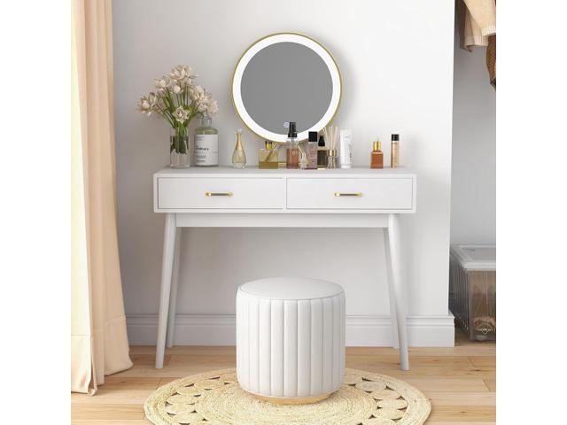 Click here for White Small Desk with Drawers - 40 Inch Home Offic... prices