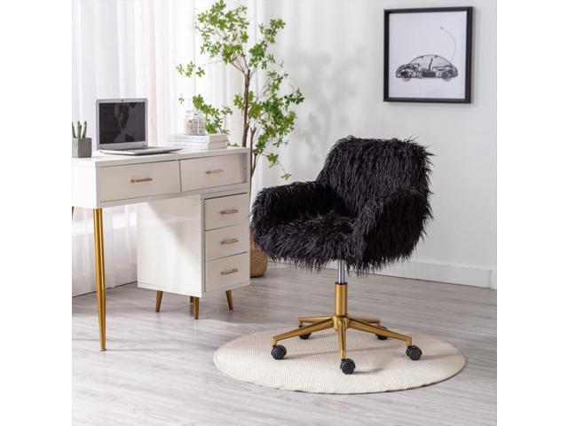 Click here for HomVent Fluffy Desk Chair Pink Faux Fur Vanity Cha... prices