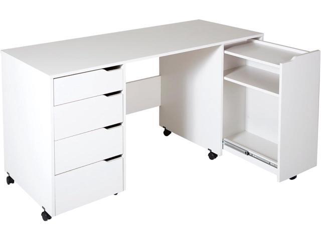 Click here for South Shore Farmhouse Craft Table on Wheels with S... prices