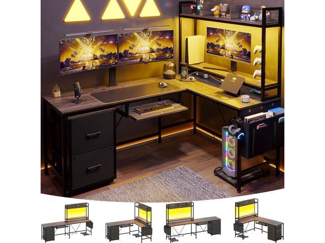 Click here for L Shaped Gaming Desk with Keyboard Tray  Reversibl... prices