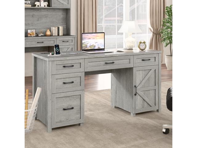 Click here for Farmhouse 61 Executive Desk with 5 Drawers  Rustic... prices