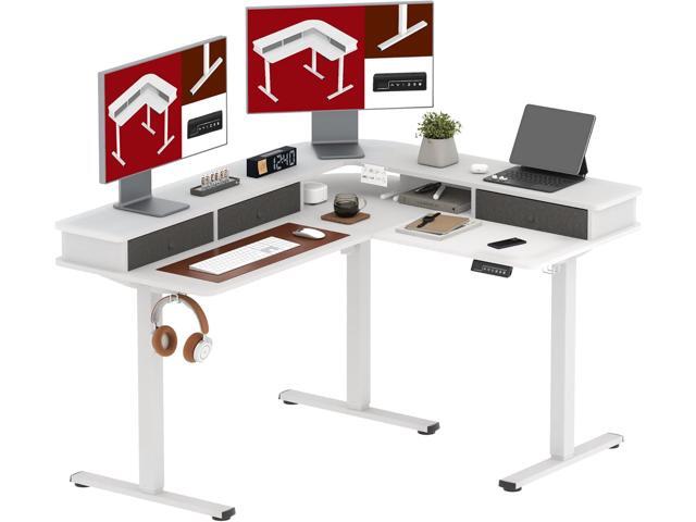 Click here for SANODESK 55 L Shaped Standing Desk with 3 Drawers... prices