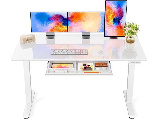 Click here for Marsail Glass Electric Standing Desk with Drawer... prices