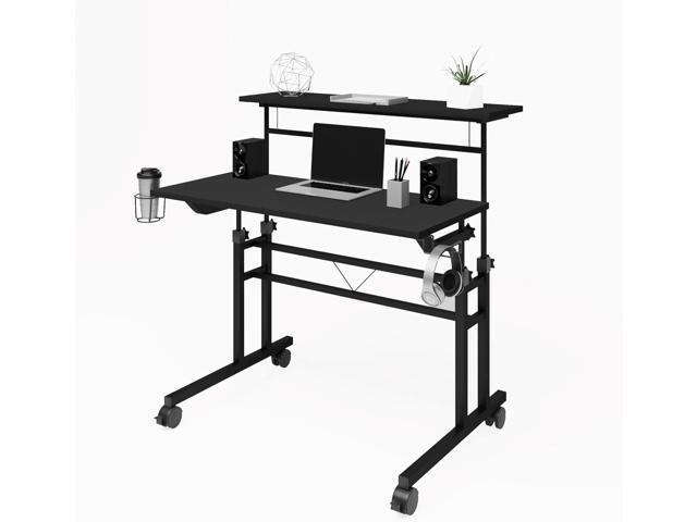 Click here for Techni Mobili Rolling Standing Desk  Two-Tier Heig... prices