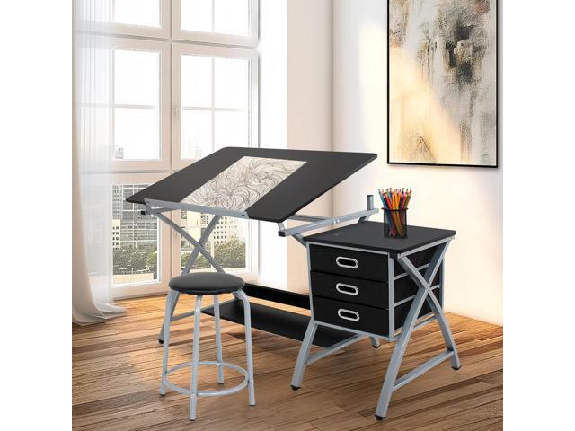 Click here for HomGarden Drafting Table w/Stool Height Adjustable... prices