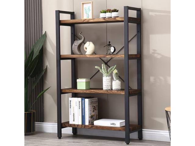 Click here for Solid Wood Bookshelf 4 Tier Rustic Vintage Industr... prices