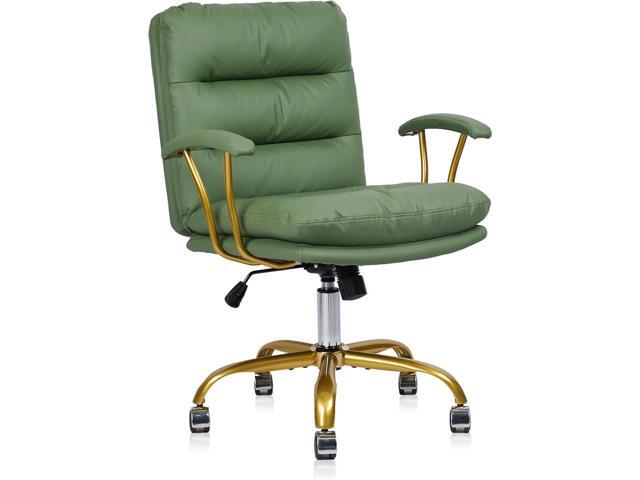 Click here for Green and Gold Desk Chair Leather Home Office Chai... prices