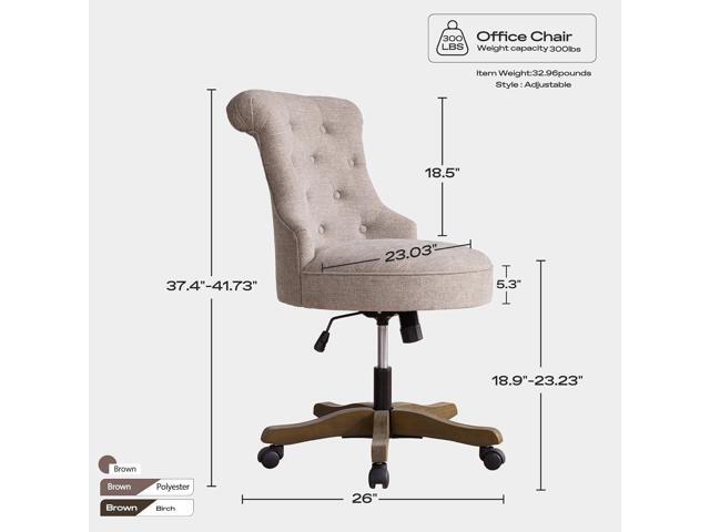 Click here for HUIMO Home Office Chair Upholstered Armless Linen... prices