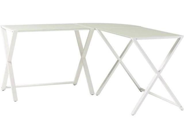 Click here for Walker Edison Wright Modern X Leg Glass Top Corner... prices