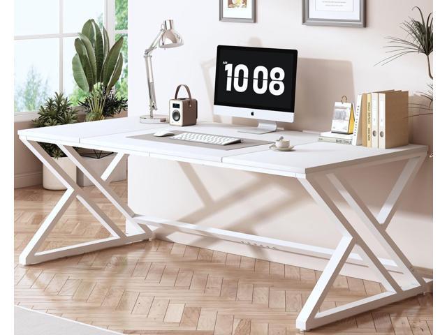 Click here for HSH White 70.8 Computer Desk  Modern Large Long Wo... prices