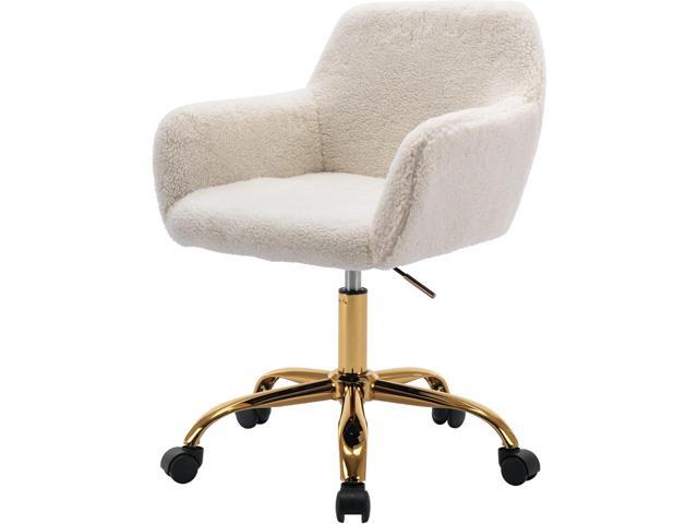 Click here for Faux Fur 360°Swivel Desk Chair  Modern Height Adju... prices