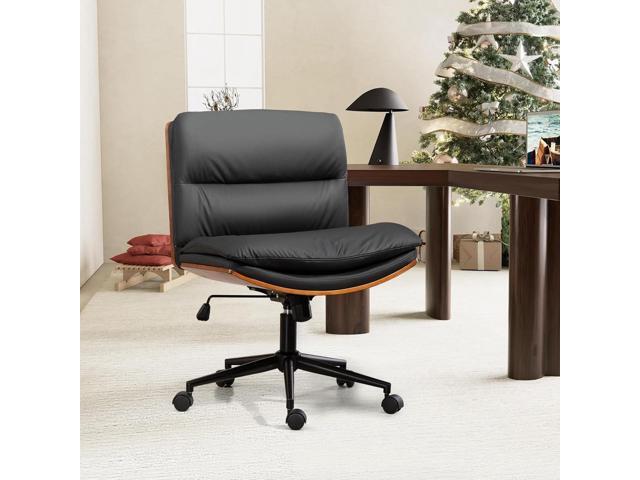 Click here for Armless Modern Walnut Office Desk Chair with Wheel... prices