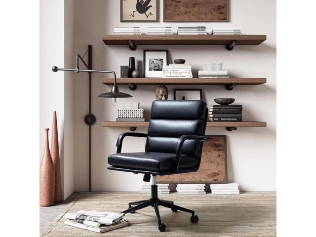 Click here for HULALA HOME Modern Faux Leather Home Office Chair... prices