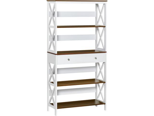 Click here for HOMCOM 4-Tier Shelving Bookcase Storage Cupboard w... prices