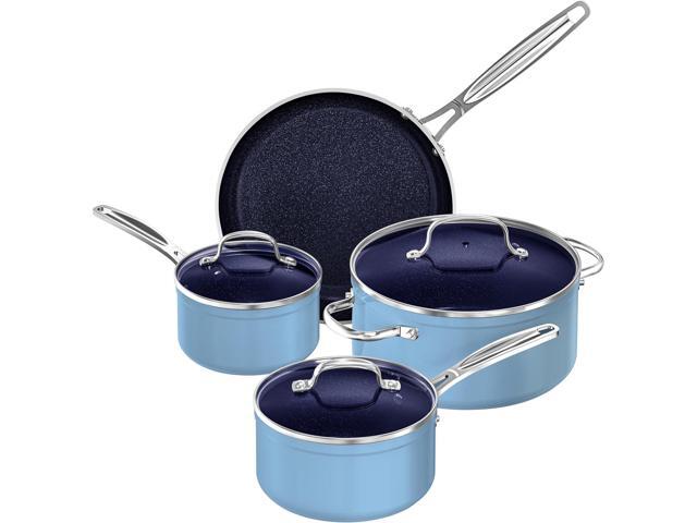 Click here for Nuwave 7pc Cookware Set Healthy Duralon Blue Ceram... prices