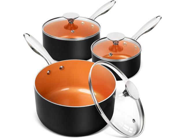 Click here for MICHELANGELO Sauce Pan Set  Ultra Nonstick Saucepa... prices