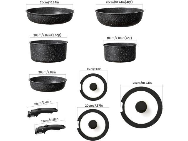 Click here for Pots and Pans Set  Nonstick Detachable Handle Cook... prices