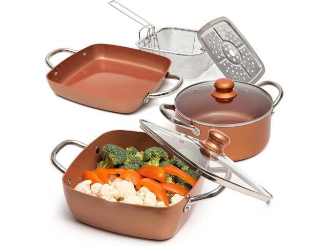 Click here for Moss & Stone 7 Pcs Copper Pots And Pans Set  Coppe... prices