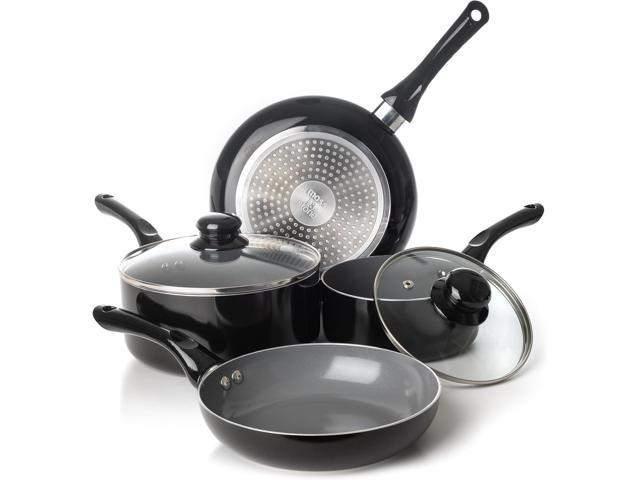 Click here for Moss & Stone 6 Pcs Black Nonstick Cookware Set  Po... prices