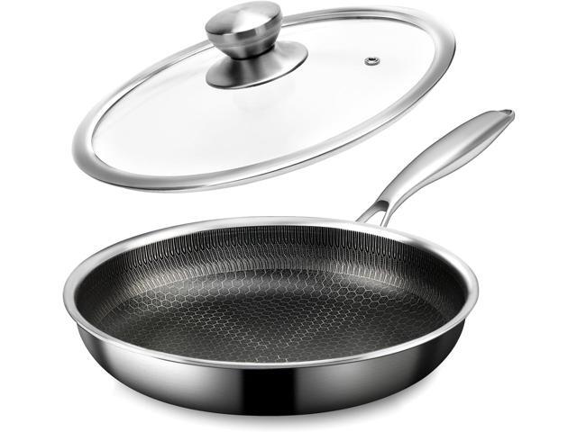 Click here for Stainless Steel Frying Pan with Lid - 9.5 Inch Non... prices