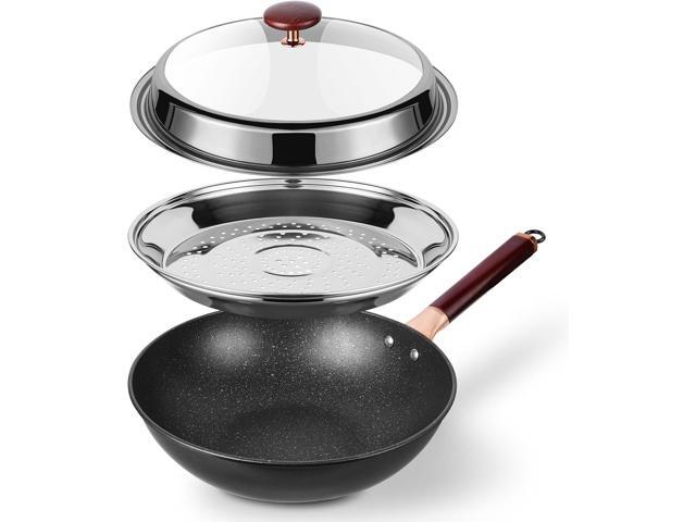 Click here for 12.5 Woks & Stir-Fry Pans with Lid Steamer  Nonsti... prices