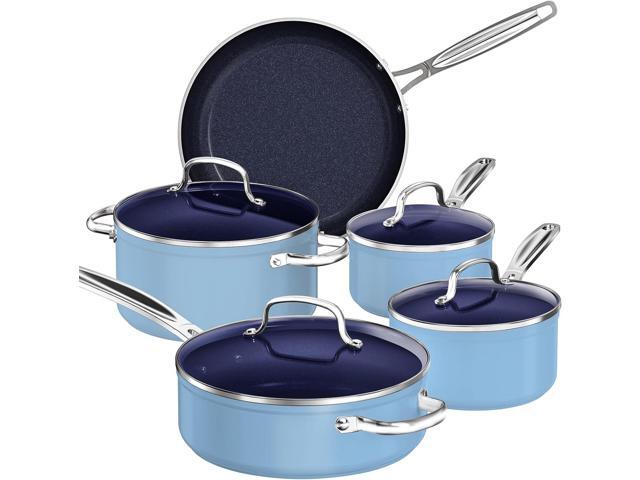 Click here for Nuwave 9pc Cookware Set Healthy Duralon Blue Ceram... prices
