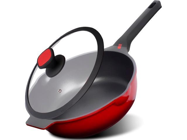 Click here for DIIG Nonstick Deep Frying Pan Skillet with Lid  12... prices