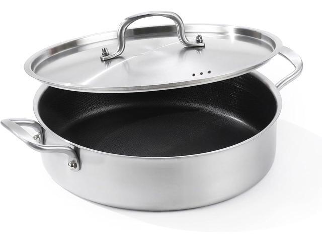 Click here for Nonstick Frying Pan Skillet with Lid  7 Quart Stai... prices