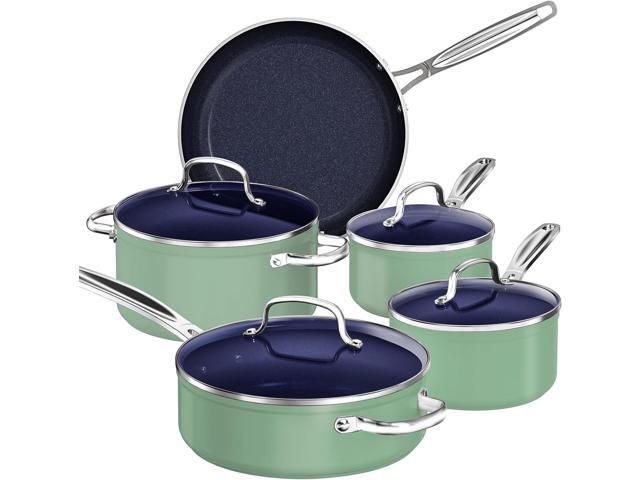Click here for Nuwave 9pc Cookware Set Healthy Duralon Blue Ceram... prices