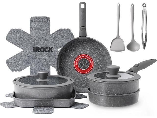 Click here for THE ROCK SMART SPACE Ceramic 16pc Nonstick Pots an... prices