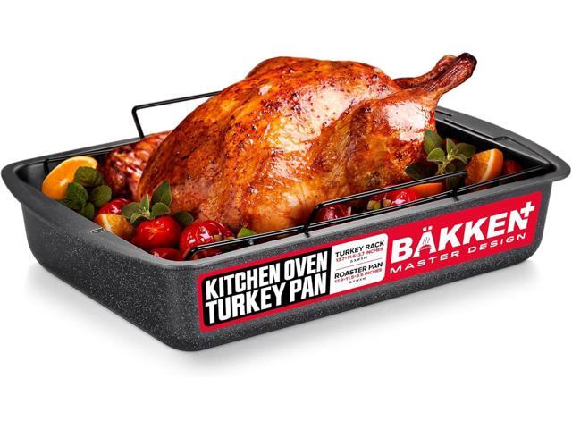 Click here for BAKKEN Nonstick Turkey Roasting Pan with Rack 17 X... prices