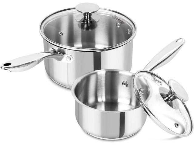 Click here for MICHELANGELO Stainless Steel Saucepan Set  1QT & 3... prices