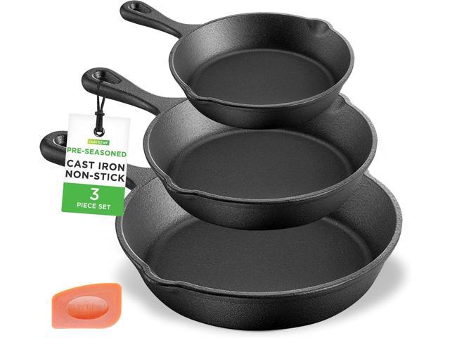 Click here for NutriChef Pre-Seasoned Cast Iron Skillet Pans - 3... prices