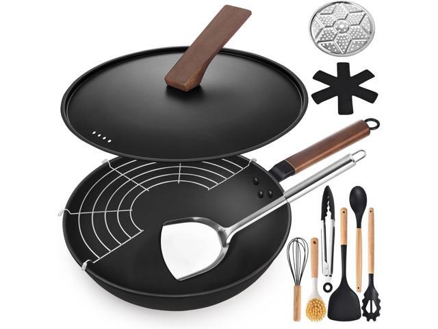 Click here for AOSION 13 Carbon Steel Wok  12 Piece Wok Pan & Sti... prices