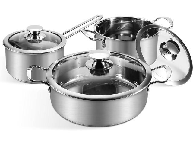 Click here for Wodillo 6Pcs Pots and Pans Set  Stainless Steel Po... prices