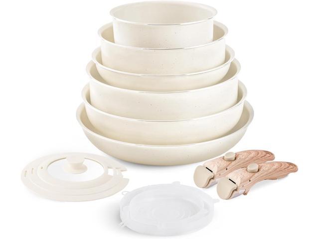 Click here for Nonstick Cookware Set - YIIFEEO Stackable Pots and... prices
