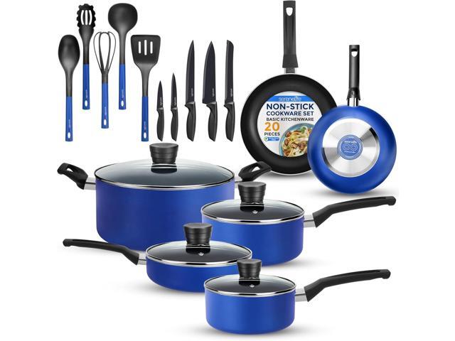 Click here for SereneLife 20-Piece Blue Cookware and Knives Set -... prices