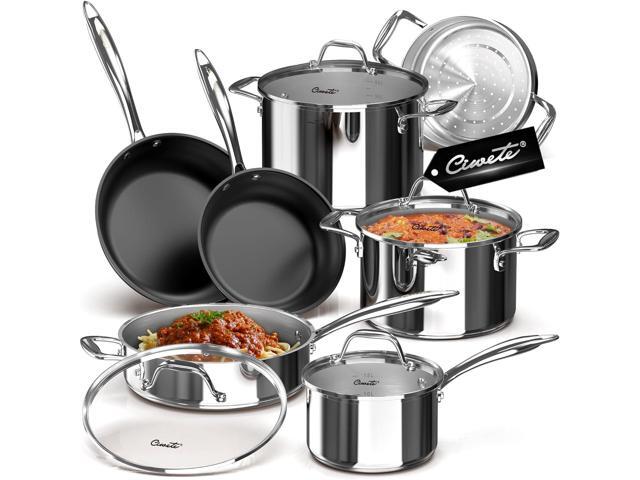 Click here for Stainless Steel Nonstick Pots and Pans Set - 11PC... prices