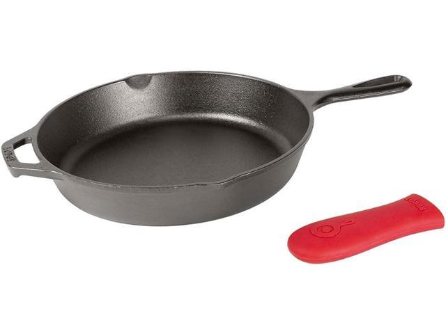 Click here for Lodge 12 Inch Cast Iron Skillet with Red Silicone... prices