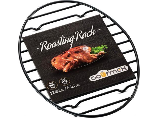 Click here for GOURMEX Black Oval Roasting Rack with Integrated F... prices