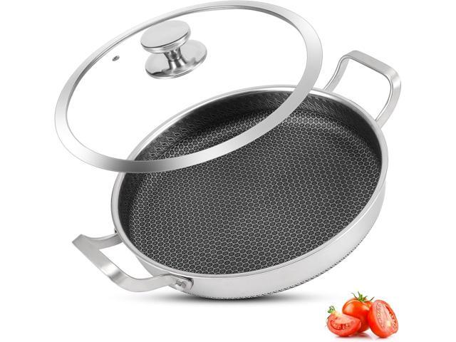 Click here for Stainless Steel Pan With Cooking Lid 13 Inch Non S... prices