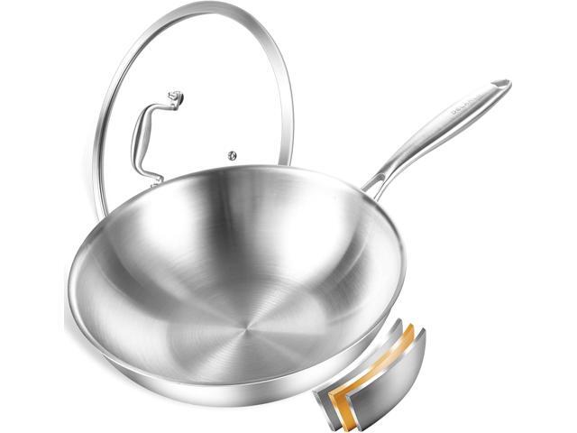 Click here for DELARLO Tri-Ply Stainless Steel Woks  12 Inch Cook... prices