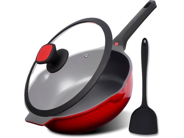 Click here for DIIG Nonstick Deep Frying Pan Skillet with Lid  12... prices