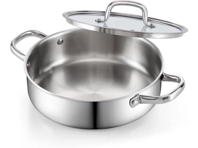 Click here for Cook N Home Deep Saute Pan with Lid 4 Quart  Tri-P... prices