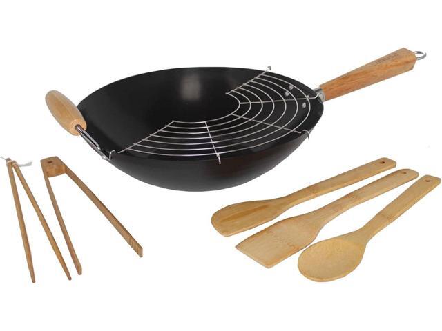 Click here for IMUSA 7pc Carbon Steel Nonstick Wok Set with Bambo... prices