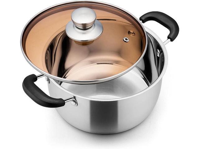 Click here for E-far 4 Quart Stock Pot  Stainless Steel Metal Sou... prices