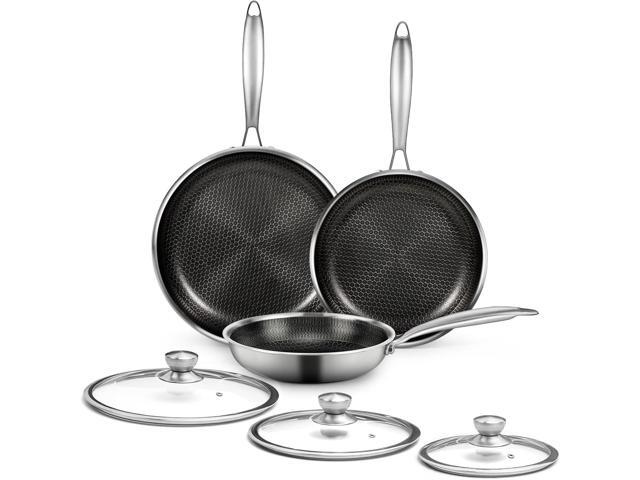 Click here for 6 Pieces Stainless Steel Frying Pan Set with Lids... prices
