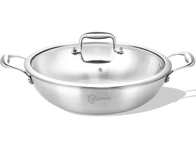 Click here for LOLYKITCH 12 Inch Tri-Ply Stainless Steel Wok Pan... prices